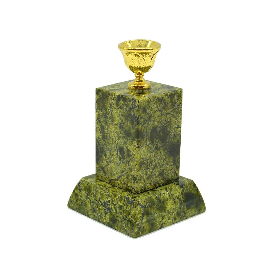 Подсвечник из камня церковный, 40*40*70мм