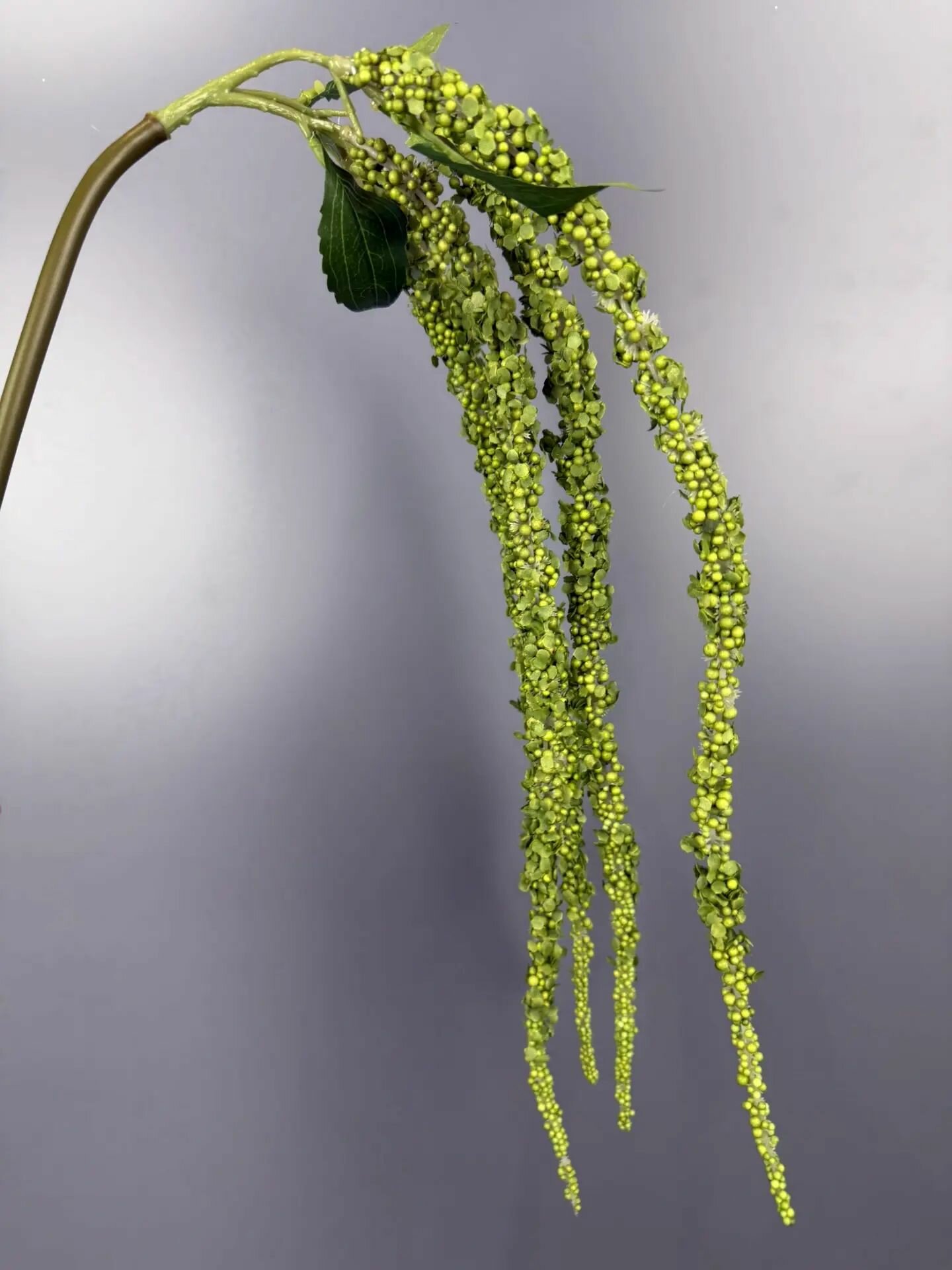 Искусственные цветы премиум ветки для декора Амарант зеленый весенний с цветками 1 ветка 110 см