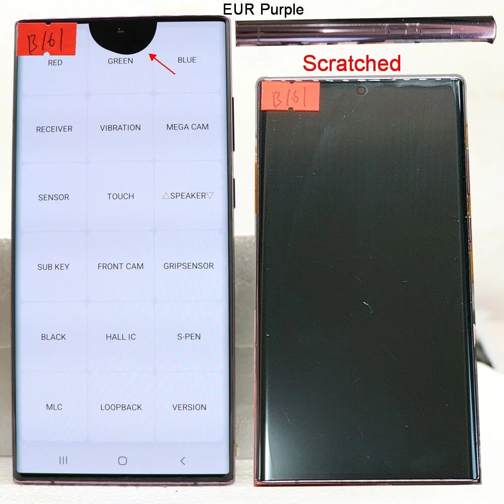 Для Samsung Galaxy S22 Ultra 5G ЖК-дисплей SM-S908 S908F S908U S908N AMOLED Дисплей EUR Purple B161