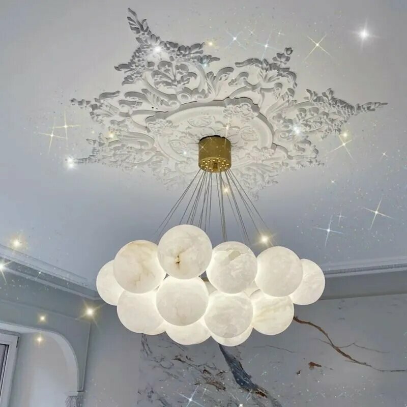 Французская панель светильника из полиуретана, круглая отделка основания потолочного паркета, резной диск из искусственной штукатурки