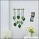 Декоративное панно из листьев макраме для дома, зеленого и белого цвета, 95x40 с...