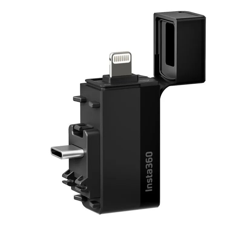 Insta360 X3 Quick Reader Мобильная платформа для камеры Insta360 ONE X3, USB Type-C, Lightning, черный — фото 1