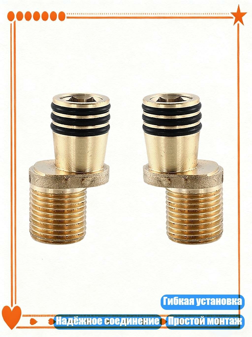 Двойные бронзовые кронштейны для полок в ванную, длина 51 мм