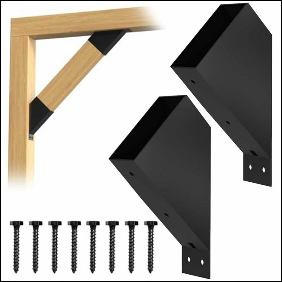 OZ-TRGO-Кронштейны для перголы, угловая опора 45 градусов, прочный соединитель для деревянных столбов 2x4