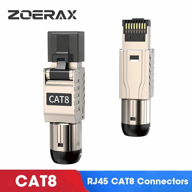 ZoeRax RJ45 CAT8 Коннекторы, 10шт