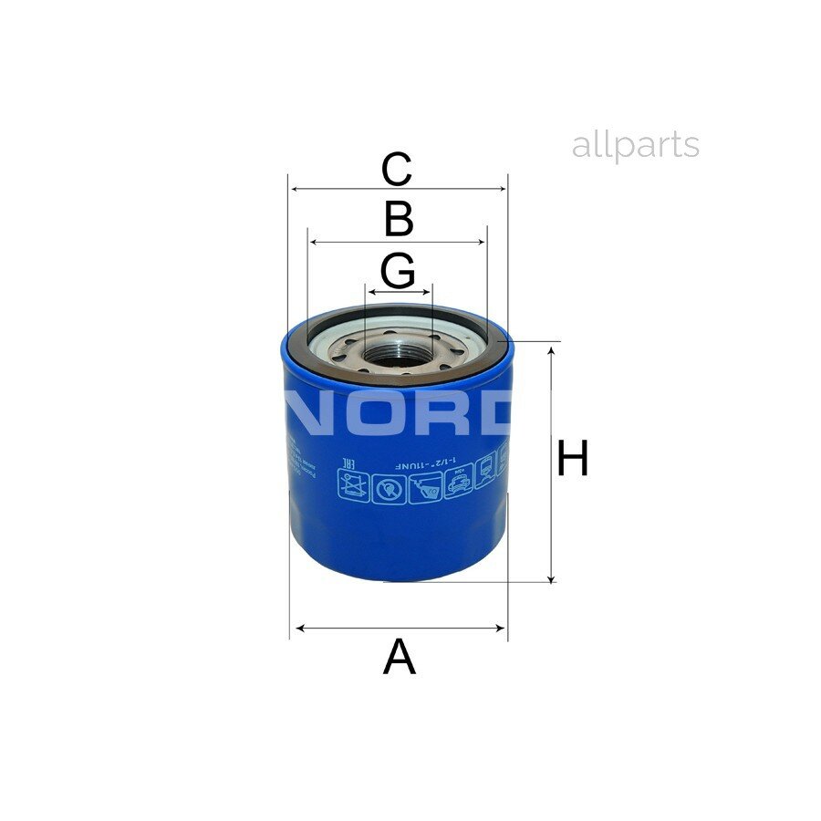 NORDFIL ON1047 Фильтр масляный Isuzu ELF (NKR NPR)