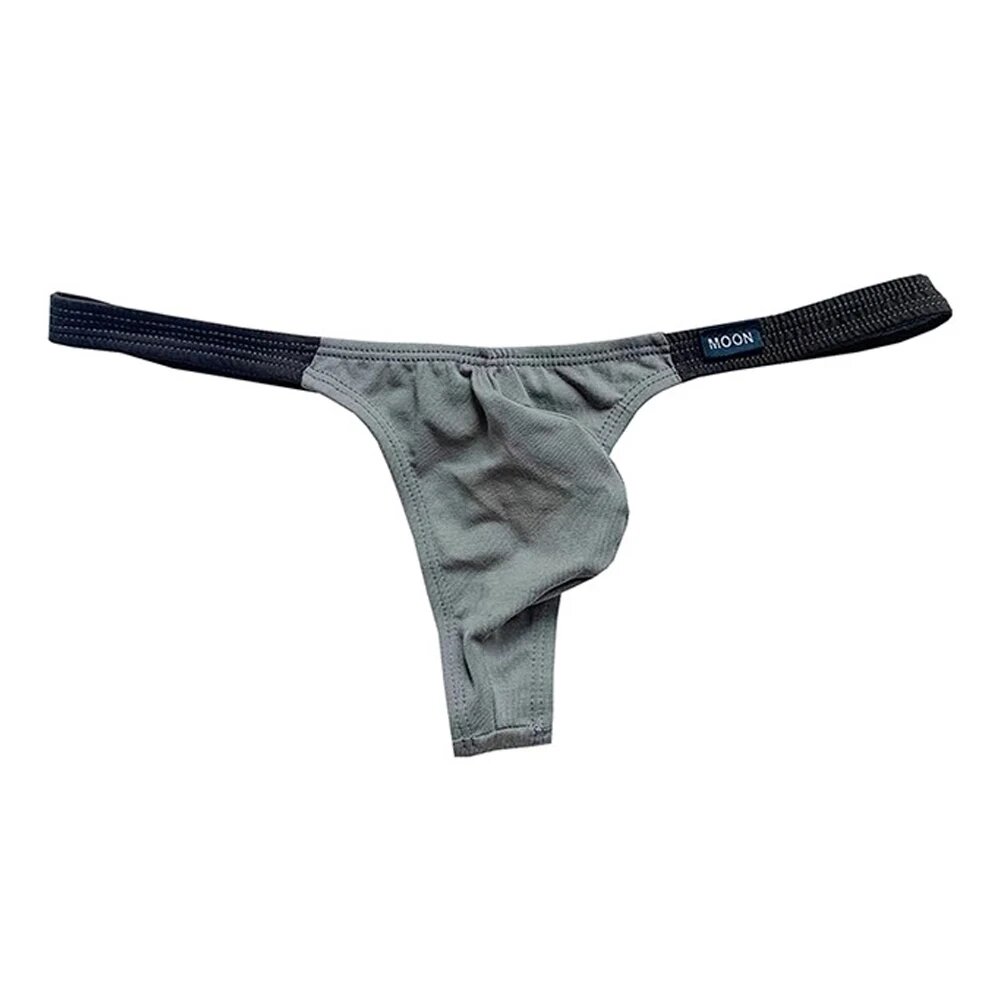 Трехмерная сумка для мальчиков, хлопковые эластичные мужские стринги с низкой талией, сексуальные одинарные стринги, модные футболки