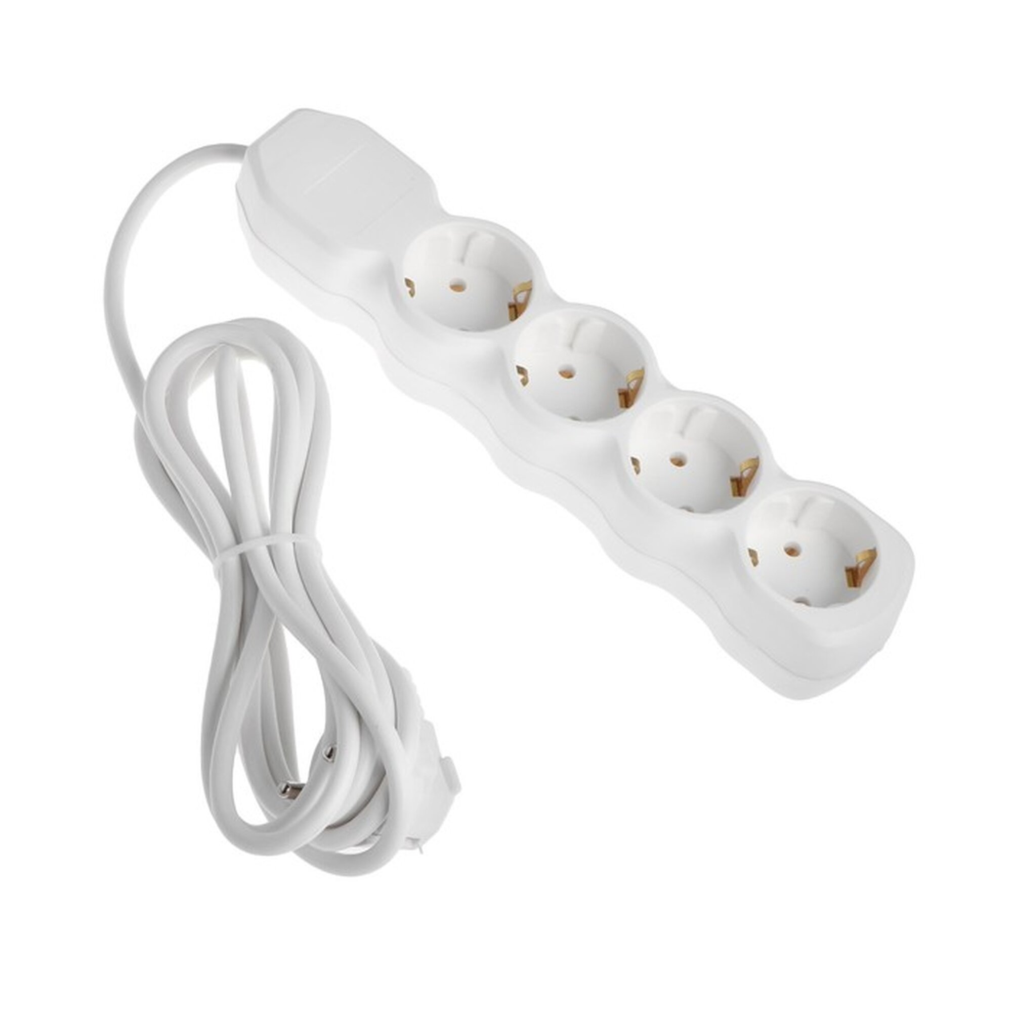 Удлинитель Luazon Lighting ECO, 4 розетки, 2,7 м, 16 А, 3500 Вт, ПВС 3х1 мм2, с з/к 9939976