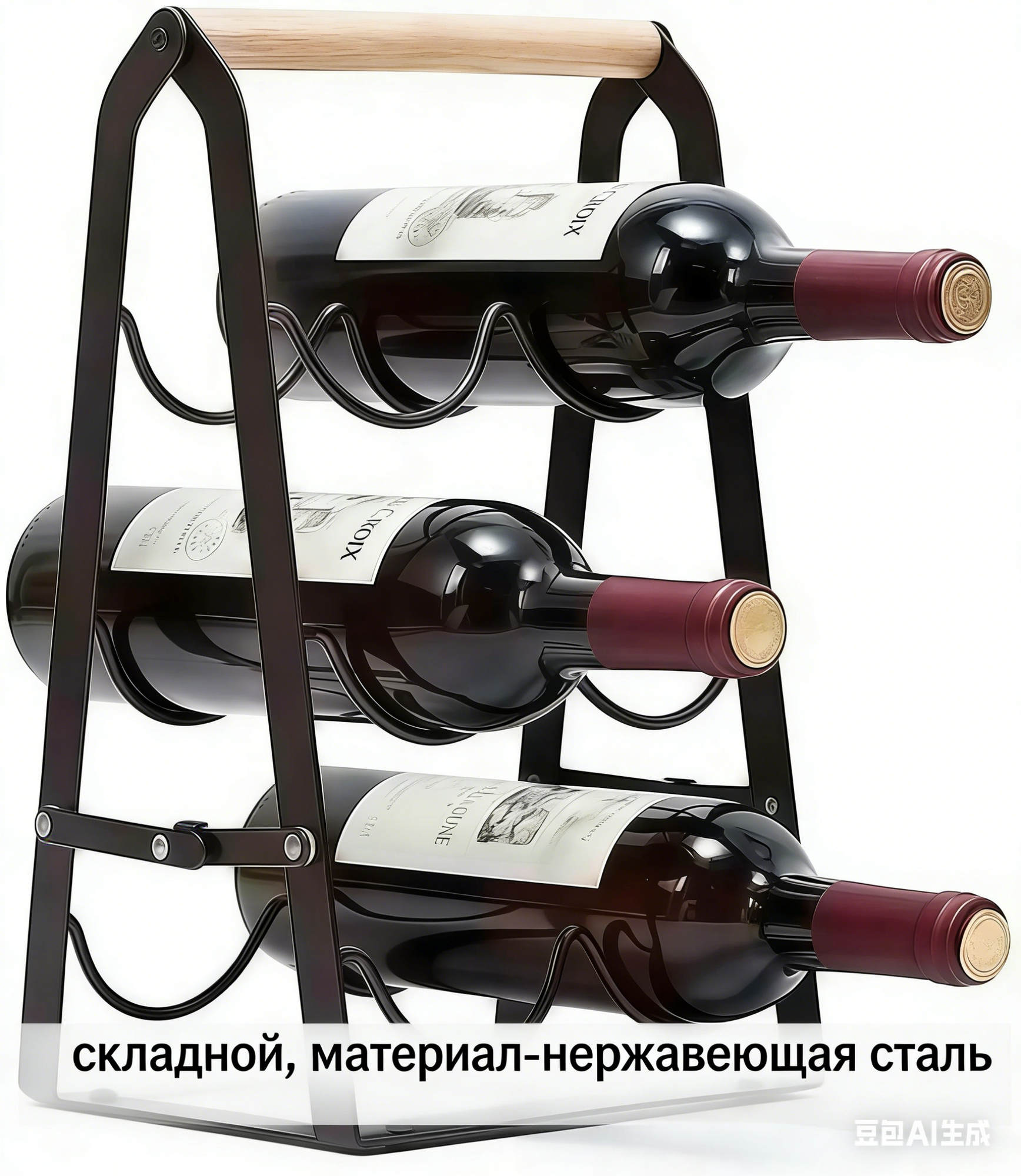 Винный стеллаж для хранения вина, складной, материал - нержавеющая сталь