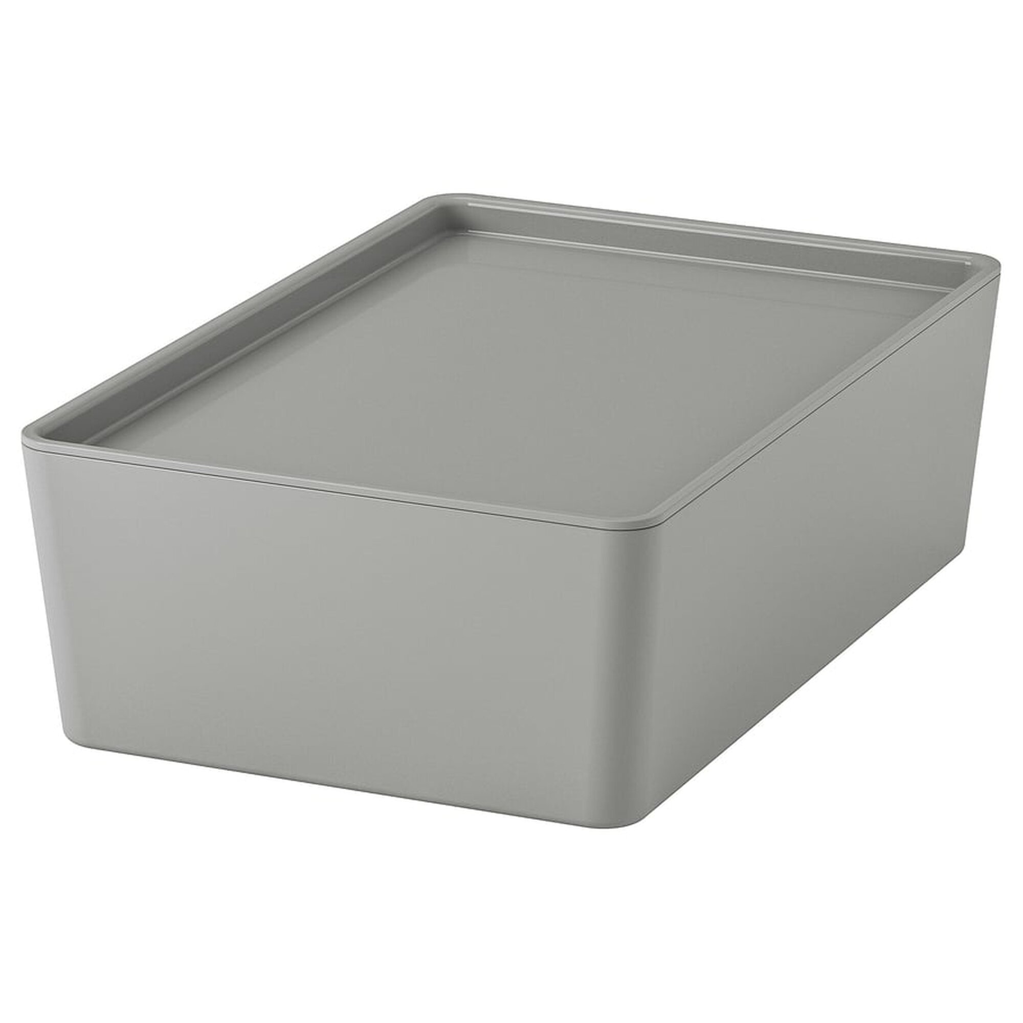 Контейнер с крышкой IKEA KUGGIS, цвет светло-серый, размер 18х26х8 см, 295.967.64