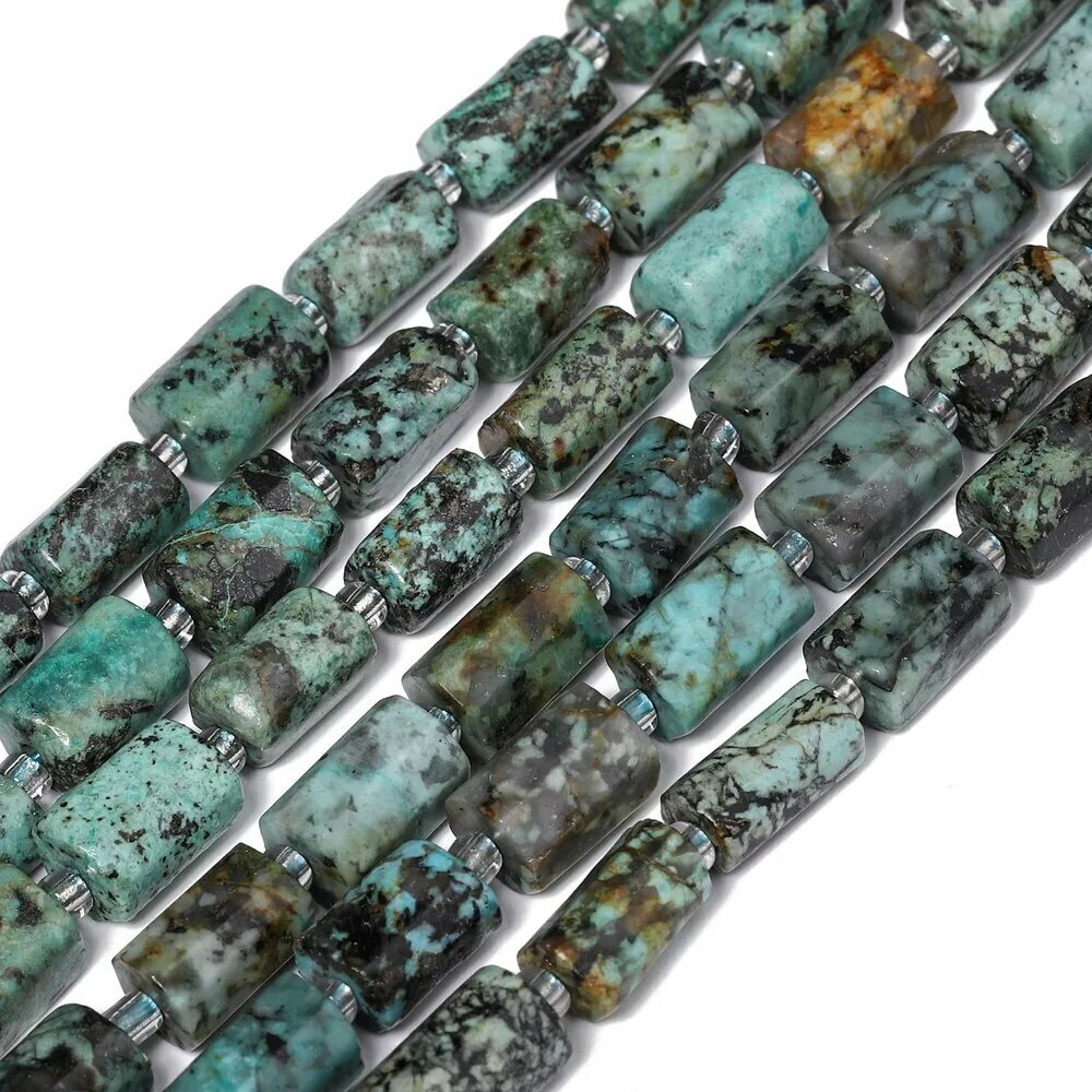 Натуральные африканские бирюзовые цилиндрические бусины 8-11мм нить 19см природный камень Бусины для рукоделия