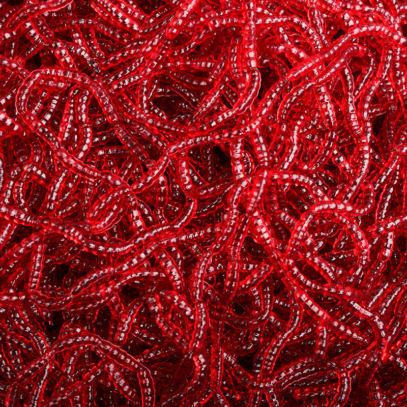 Оптовая продажа с завода: многосекционный красный червь, маленький земляной червь, рыболовная приманка для пресноводной рыбалки, бионическая приманка-опарыш, искусственная приманка, маленький красный червь.