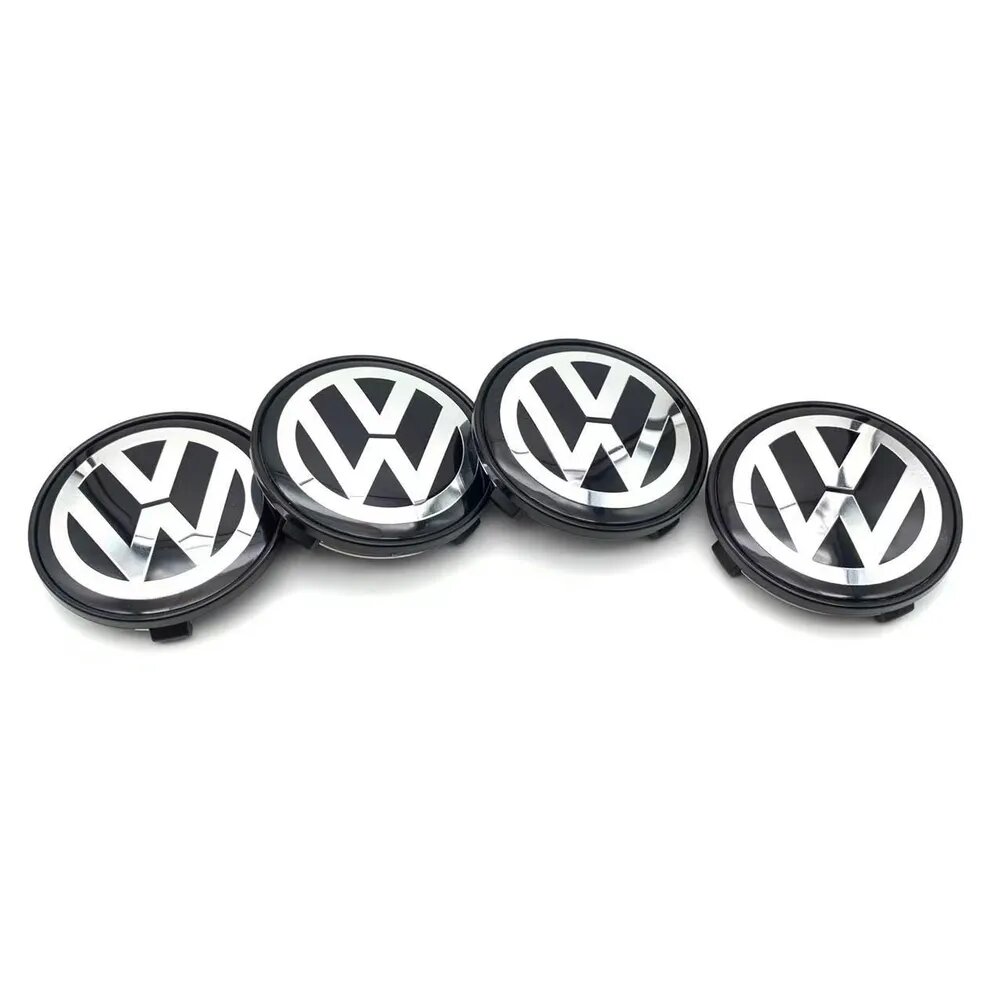 Колпак ступицы колеса Volkswagen, комплект 4 шт, для защиты от пыли и абразива, черный цвет