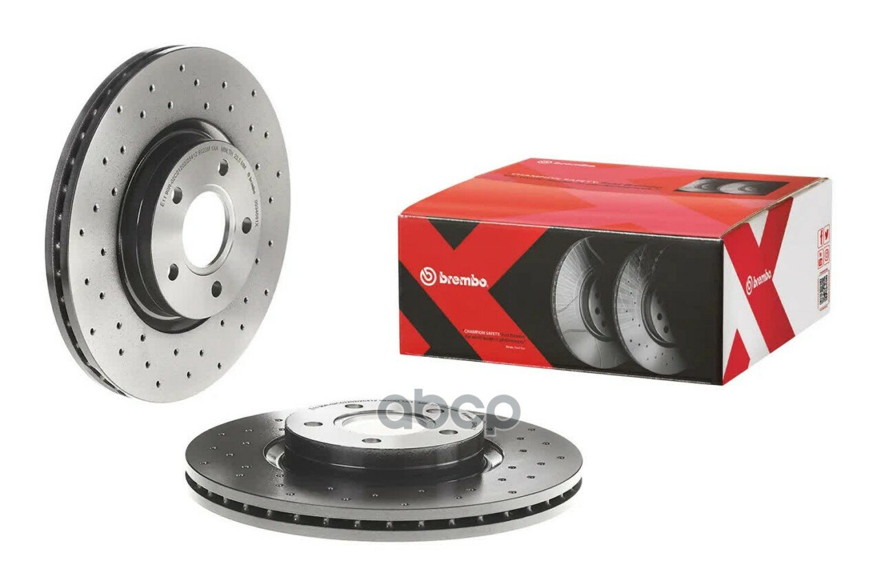 Диск тормозной перфорированный FORD FOCUS II/III 04-/VOLVO S40/V50 04-ПЕРЕДНИЙ Brembo арт. 0994681X