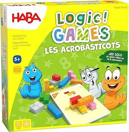 Головоломка для детей Haba - " Logic! Games: Les Acrobasticots"/Логическая игра: "Червячки акробаты" - 306817
