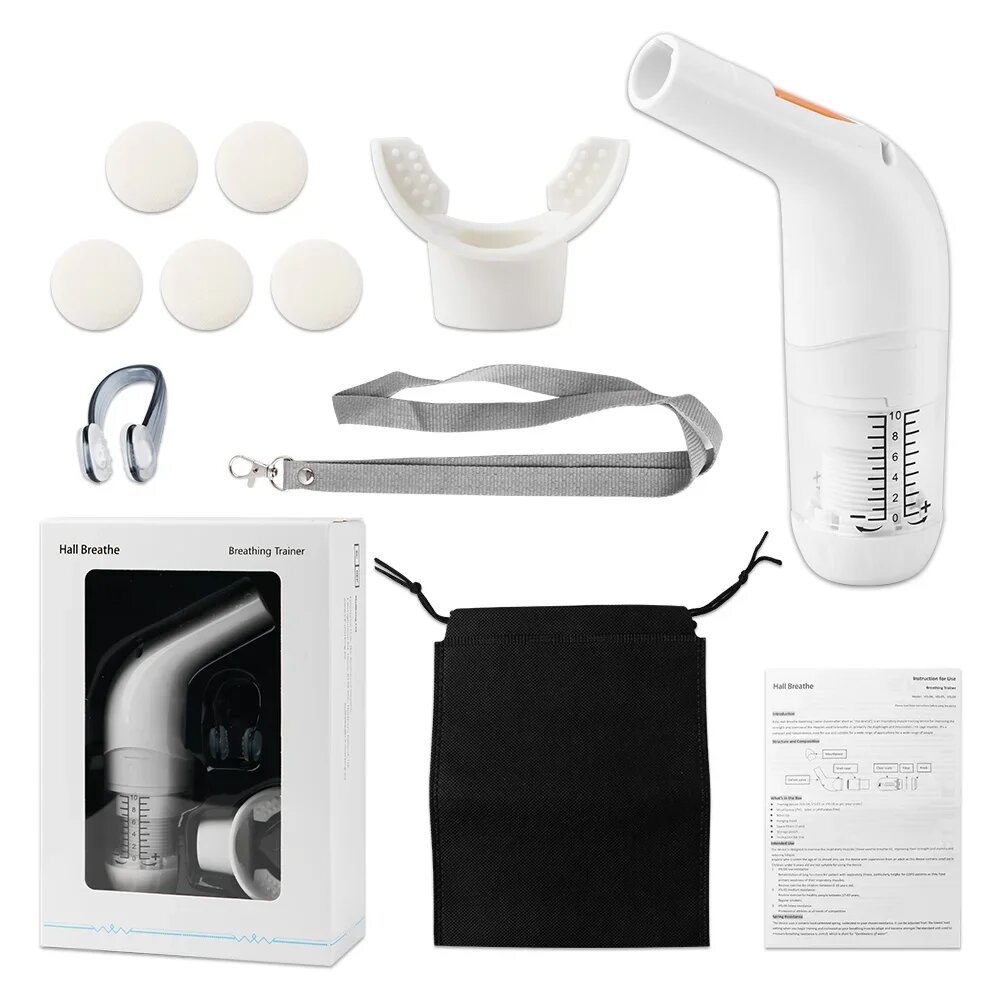 Тренажер для дыхания, вдохновляющий тренажер для тренировки мышц легких, респираторная терапия, пневмония, тренировка дыхания, оборудование без лекарств