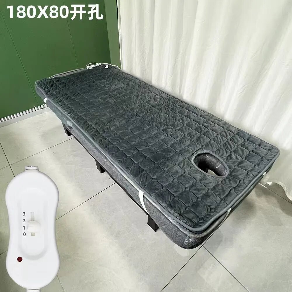 Термоматрас для подогрева кушетки и массажного стола 180x80 см, искусственный велюр, 2025