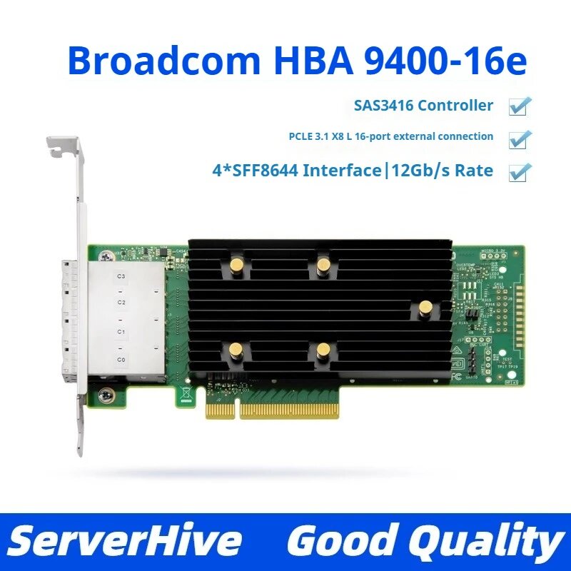 Оригинальная карта расширения LSI 9400-16E SAS3416 HBA SAS/SATA 12G 05-50013-00