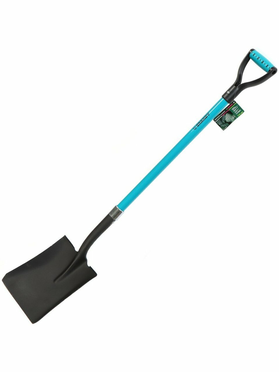 Лопата совковая, 210х290 мм, черенок фибергласс, с рукояткой, Grandy, 402508