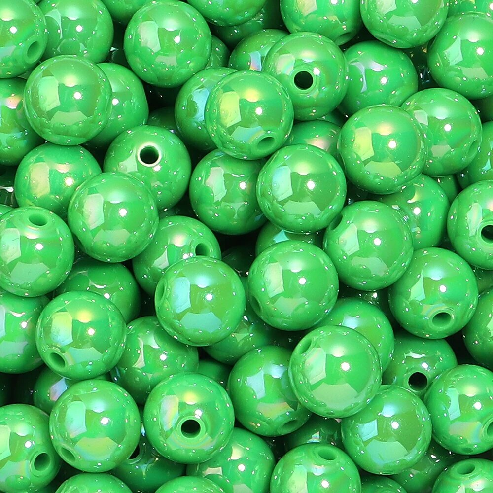 Лoulouer акриловые круглые бусины Зеленый, 10mm 100pcs, green