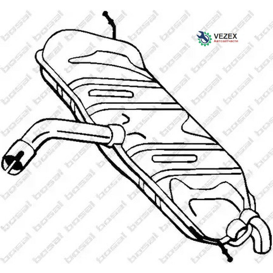 BOSAL 233-807 Глушитель (задняя часть)