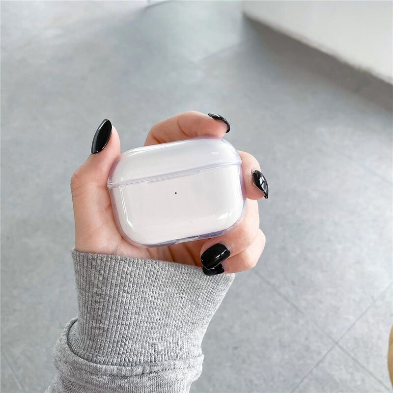 Прозрачный TPU чехол для iPhone 11/12/18/19, тонкий мягкий защитный чехол для беспроводных наушников