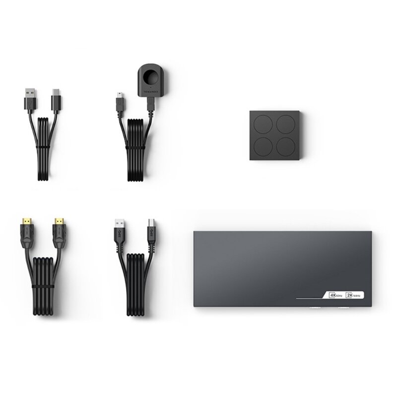 2-Портовые HDTV KVM-Переключатели 4K 144Hz USB3.0 С Металлическим корпусом, Двойной Источник питания Для совместного использования несколькими устройствами