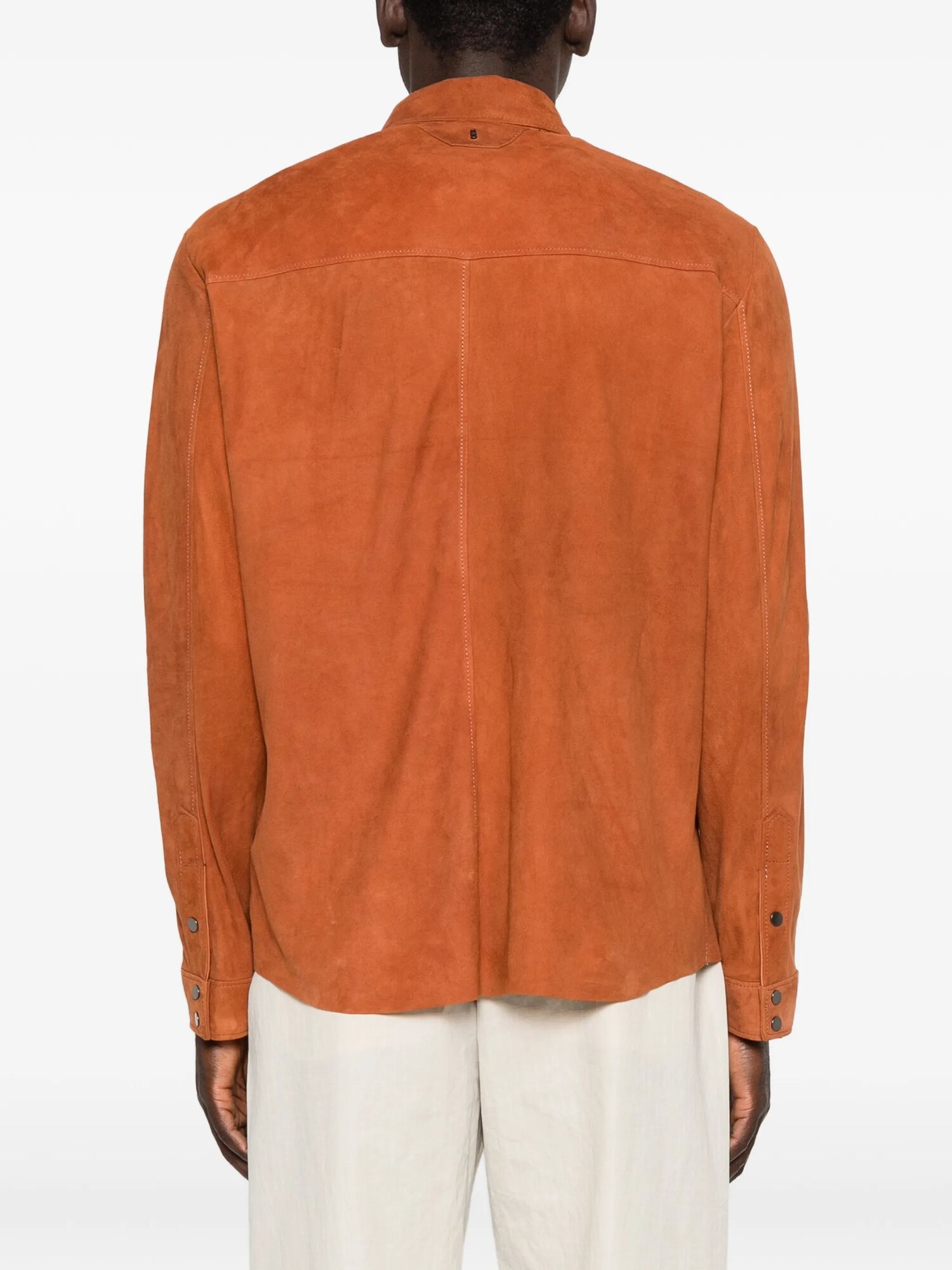 Куртка Salvatore Santoro Buttoned suede shirt jacket, размер 50, brown — фото 1