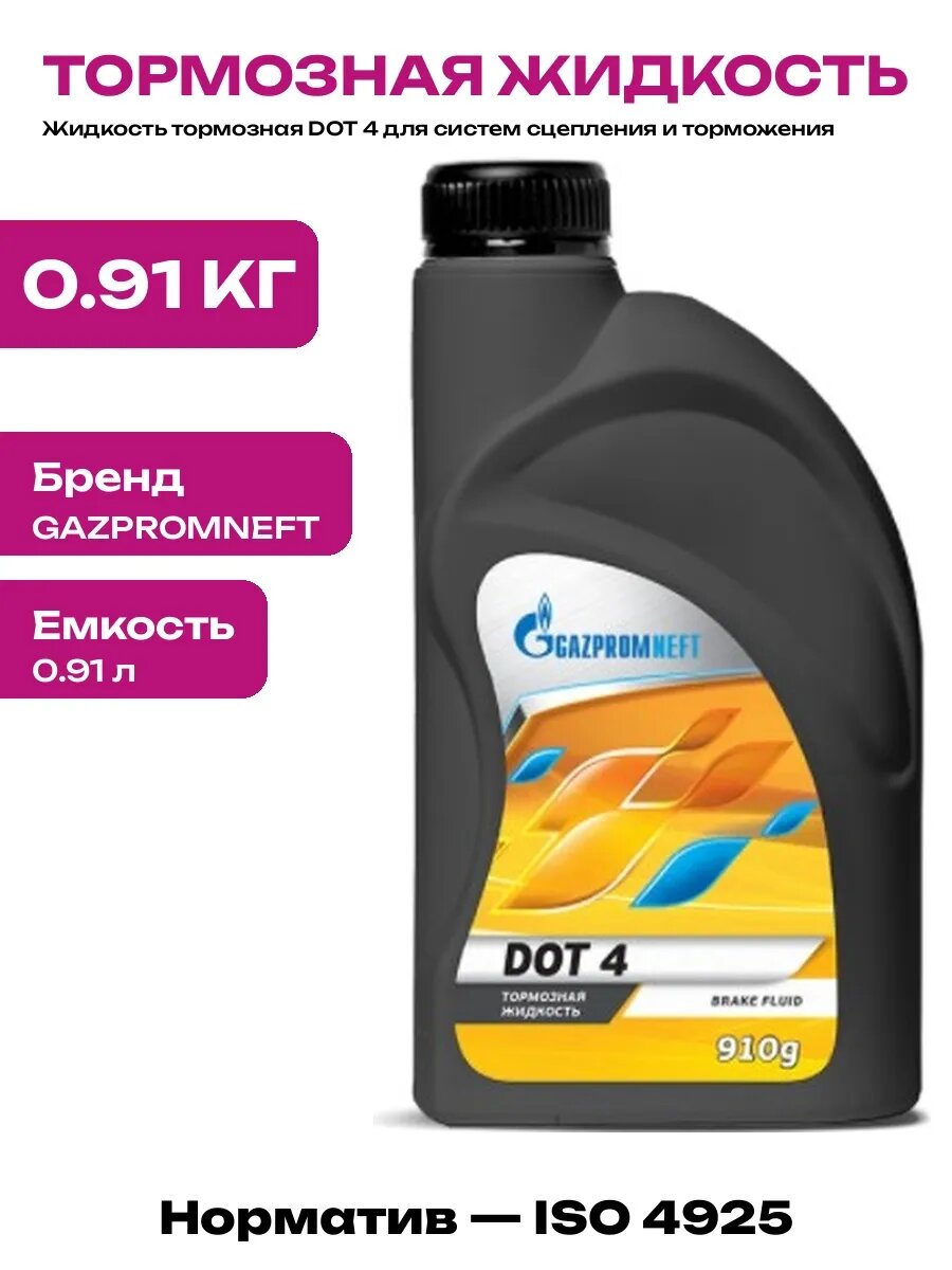 Тормозная жидкость DOT 4 для японских и корейских машин авто
