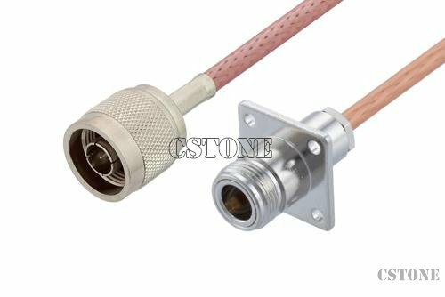 N штыревой к N гнездовой 4 отверстие фланец кабель используя RG142 коаксиальный