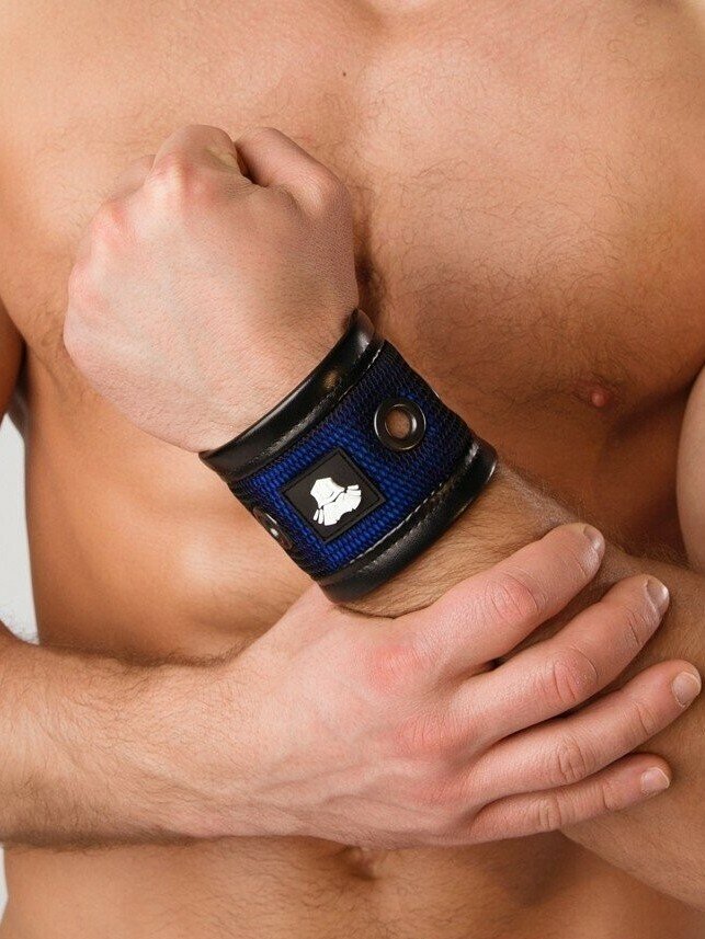 Наручник / браслет "Armored - Color-Under Mesh Wristband - Royal Blue" / Maskulo / Синий / Размер S
