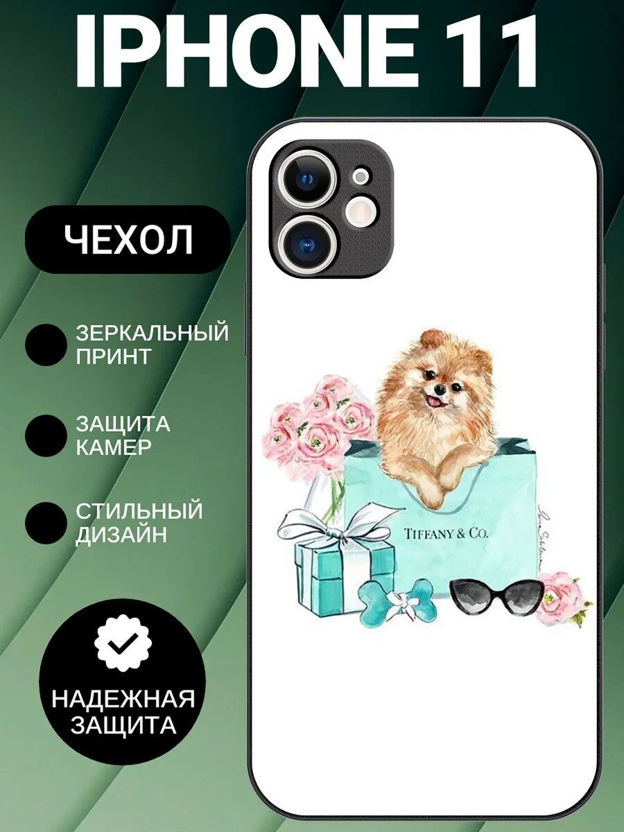 Чехол на iPhone 11 с принтом шпиц