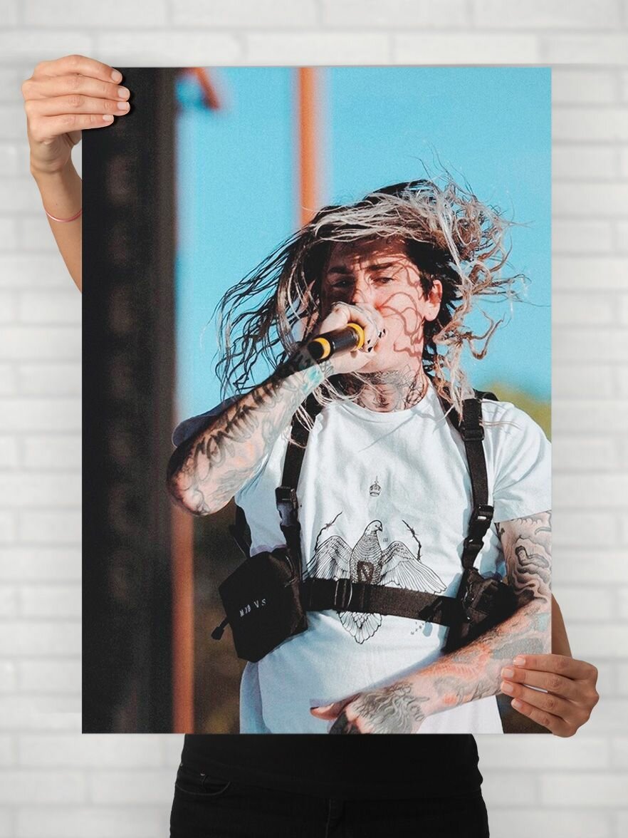 Плакат на стену для интерьера Ghostemane (Гоустмейн 9) - Постер по музыке и артисту формата A1 (61x84 см)