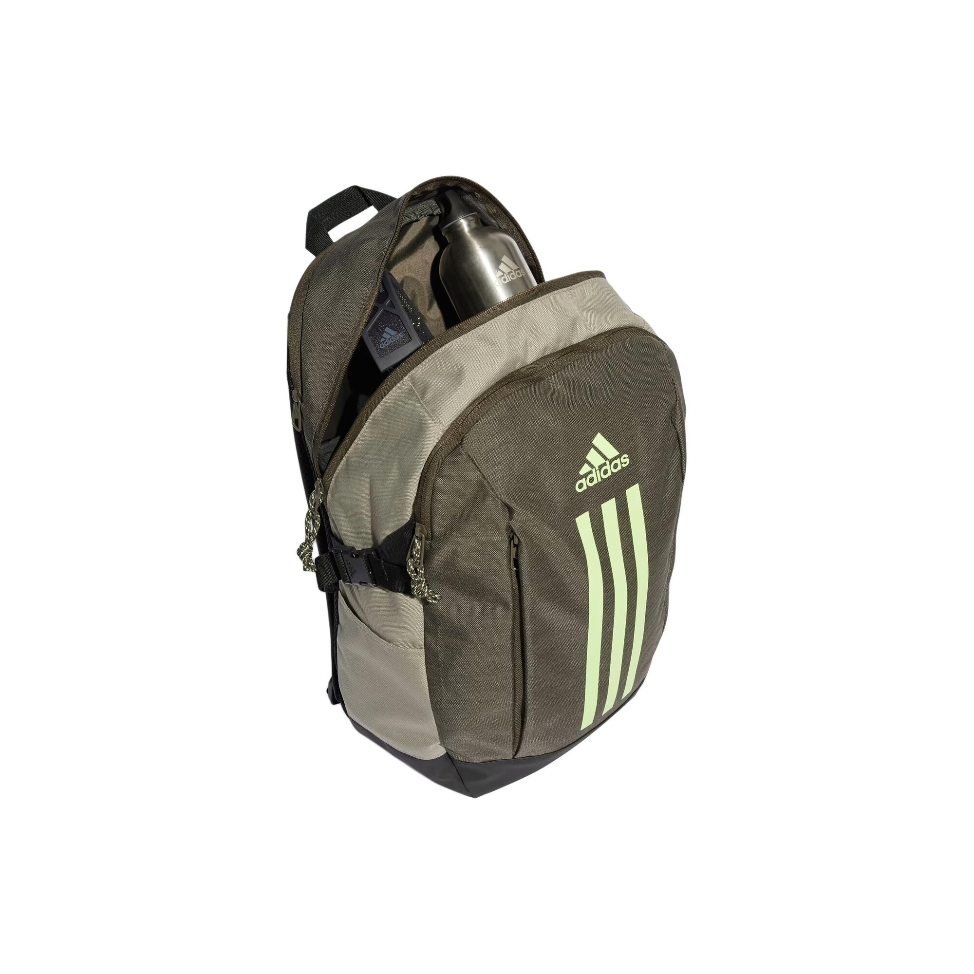 Сумка adidas, фактура стеганая, темно-оливковый — фото 1