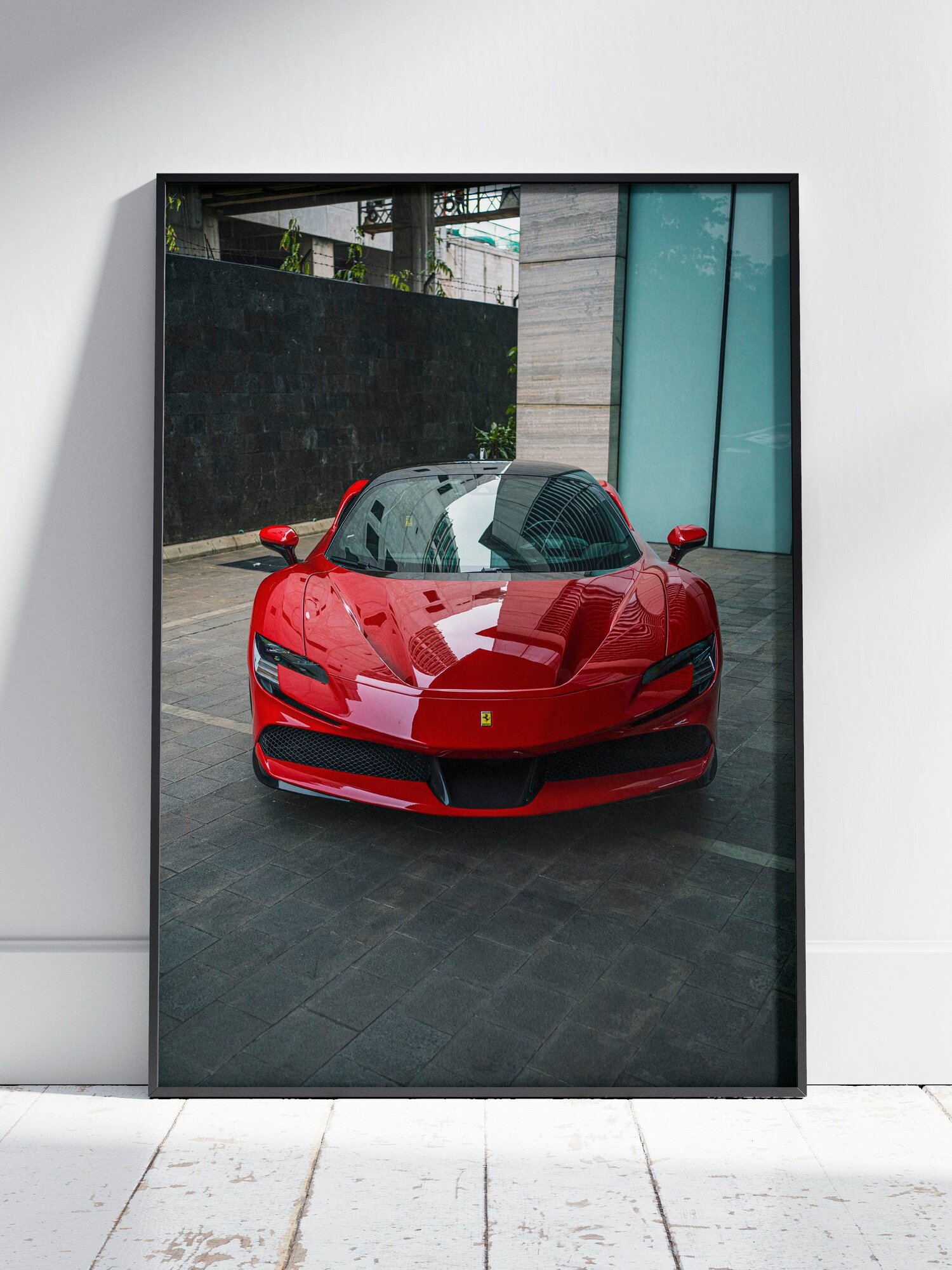Плакат на стену для интерьера Легенды Авто (Феррари SF90 Страдале - Ferrari SF90 Stradale 2) - Постер по машине формата A4 (21x30 см)