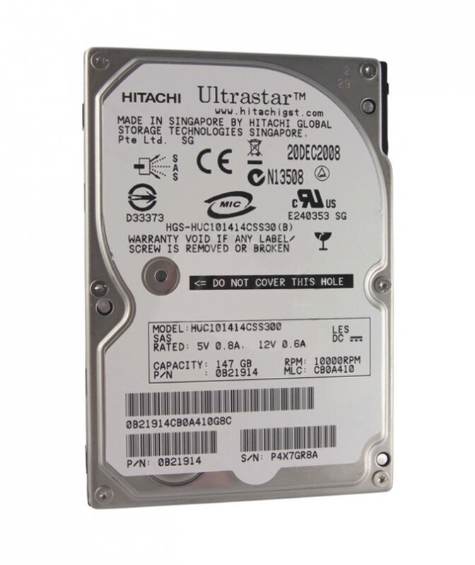 Жесткий диск Hitachi HUC101414CSS300 146Gb SAS 2,5" HDD