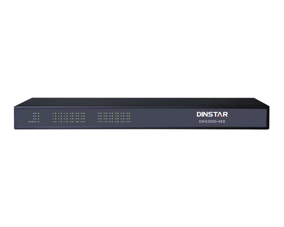 VoIP шлюз аналоговый Dinstar DAG2500-48S, 48 FXS, 3 порта Ethernet (LAN)