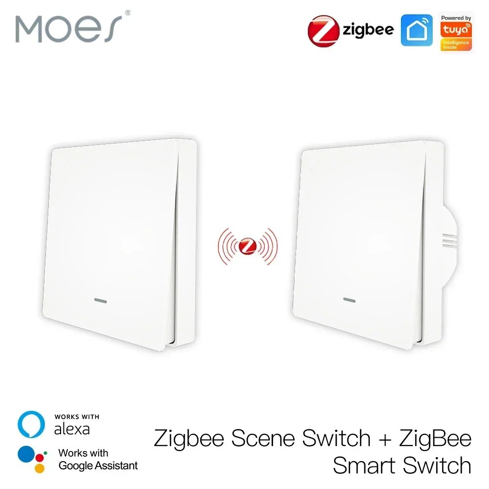 MOES ZigBee 2 gang scene switch — фото 1
