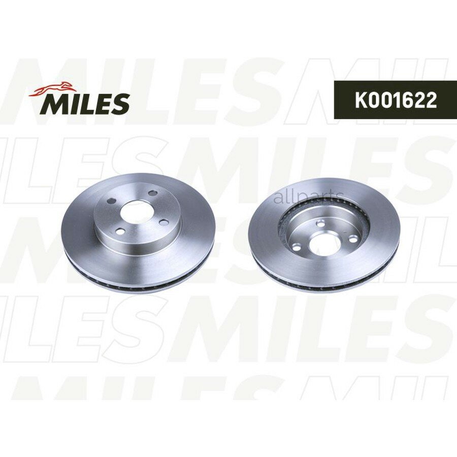 MILES K001622 Диск тормозной TOYOTA COROLLA (E12) 2.0D 04- передний D=255мм
