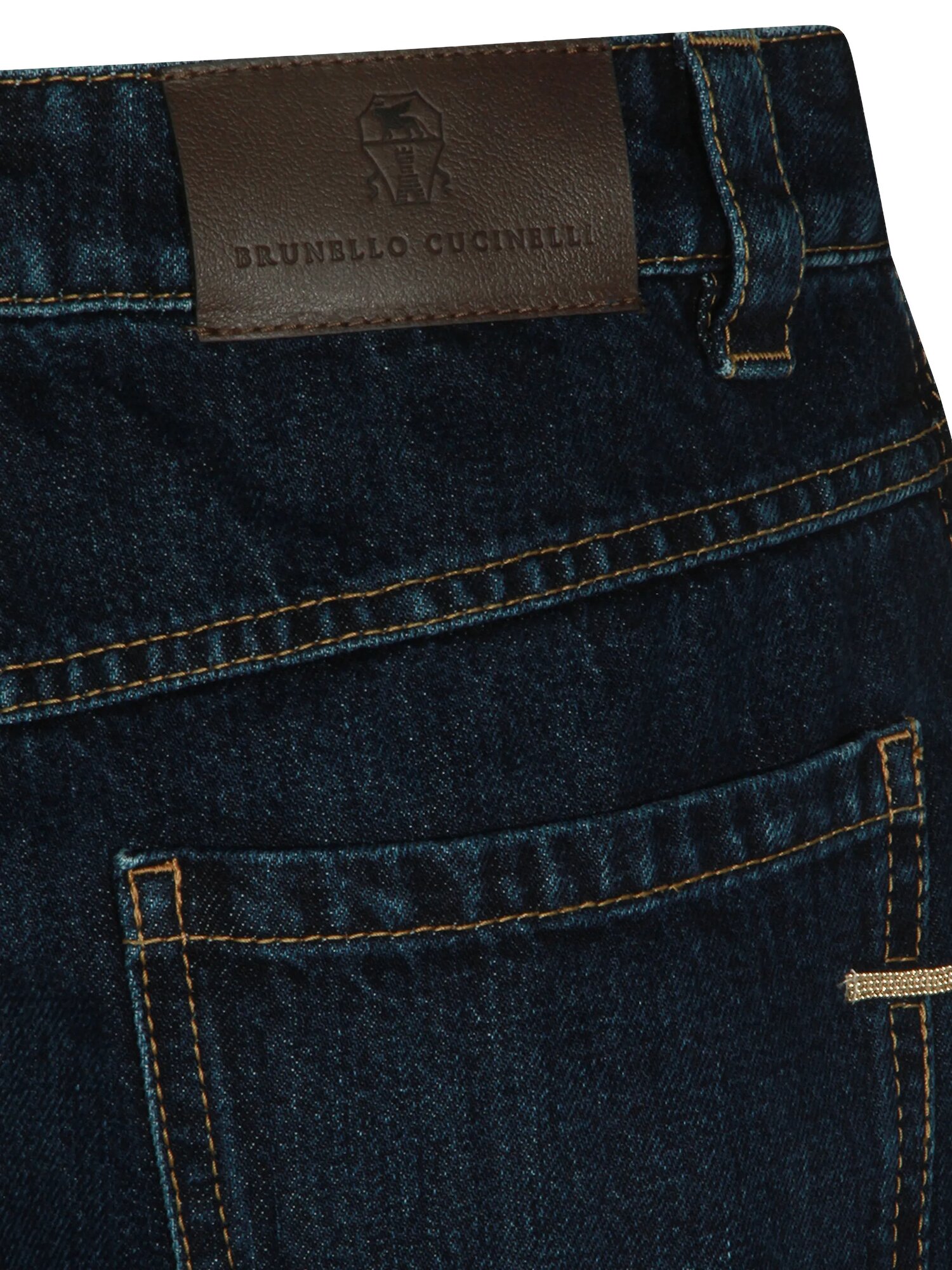 Джинсы BRUNELLO CUCINELLI Chain-embellished five-pocket jeans, размер 38 — фото 1