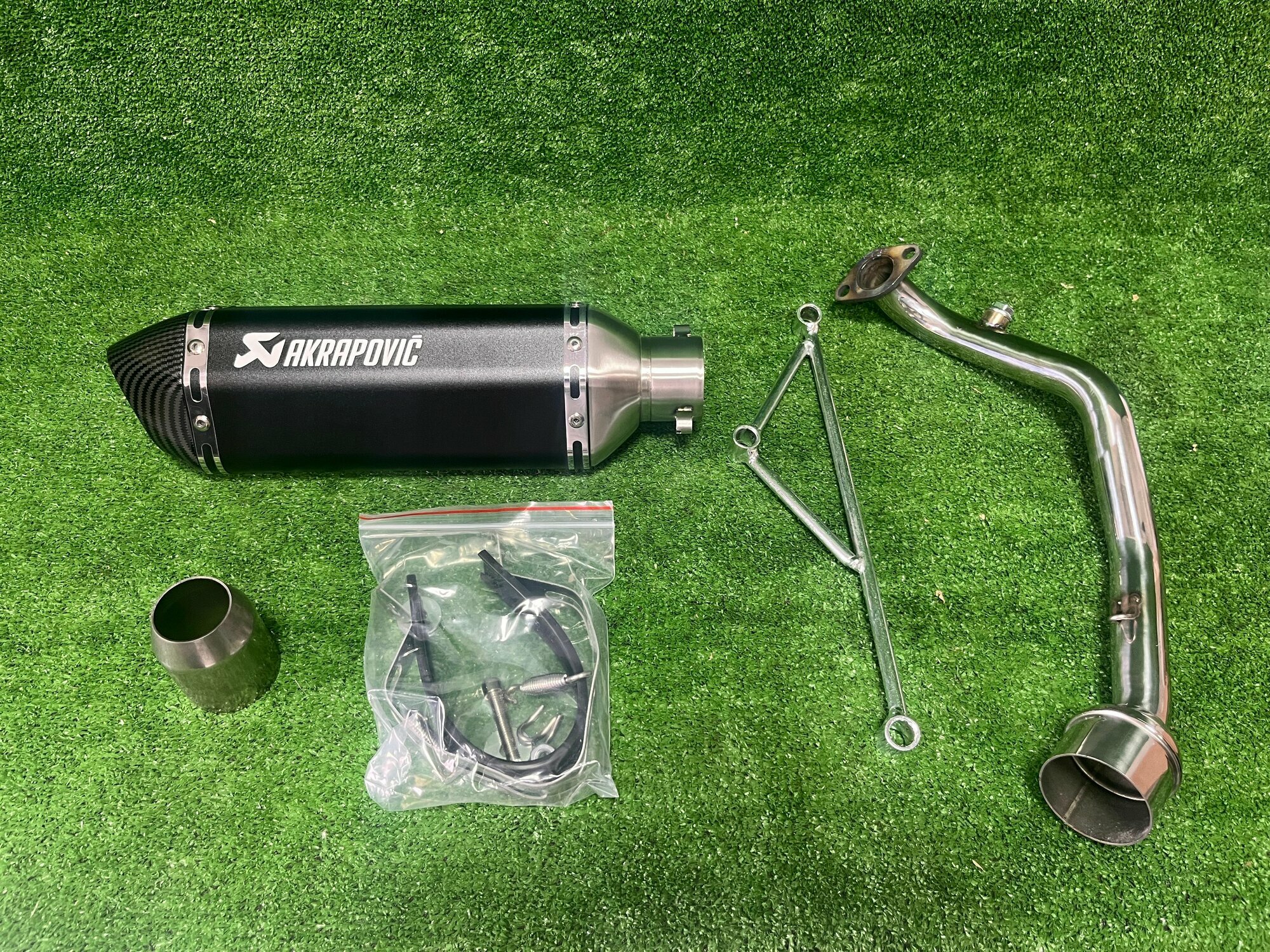 Глушитель скутера 157qmj GY6 370мм