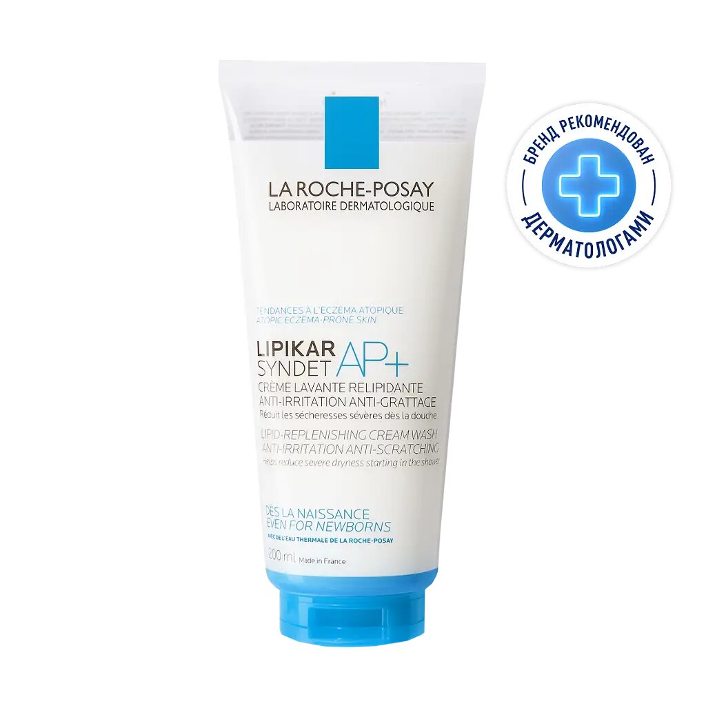 La Roche-Posay Lipikar Syndet AP+ Крем-гель очищающий для ухода за очень сухой и атопичной кожей 200 мл 1 шт