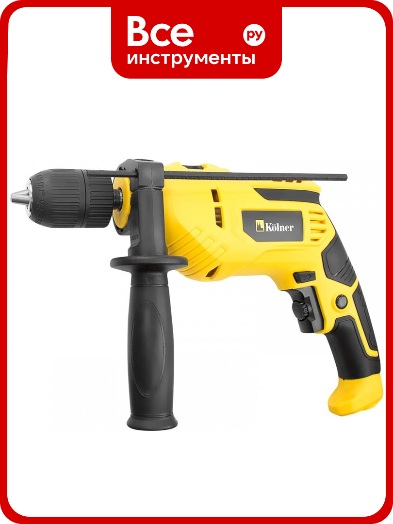 Ударная дрель Kolner KID 700VQ 8030100346 с быстрозажимным патроном 1/2, реверсом и ударом для сверления материалов