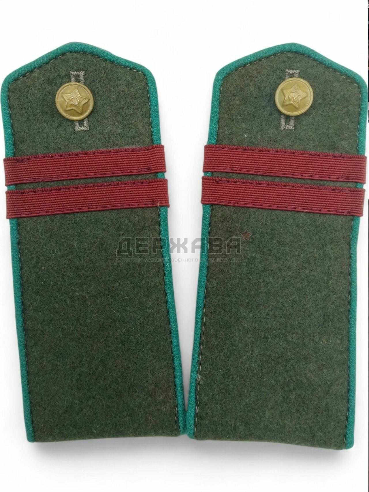 Погоны полевые, младший сержант погранвойск НКВД, (РККА) СССР обр. 1943г.