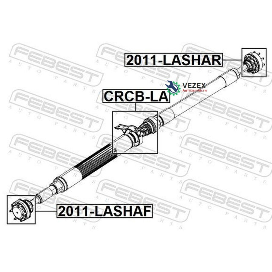 FEBEST CRCBLA опора кардана подвесная к-кт!\ Chrysler 300 05>, Dodge Challenger 15-18>/Charger 11>