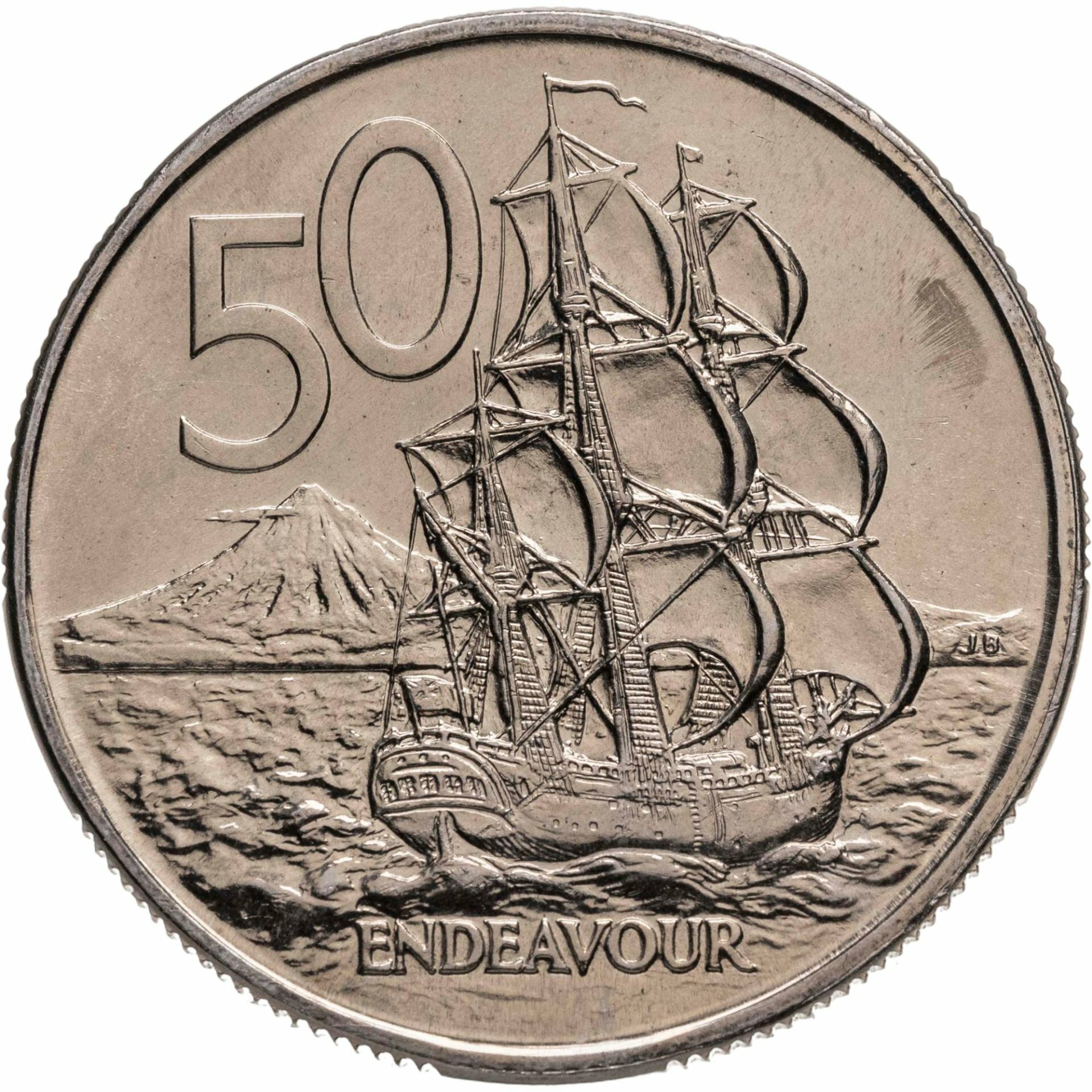 Новая Зеландия 50 центов cents 1973, Мельхиор медь-никель, в сохранности UNC