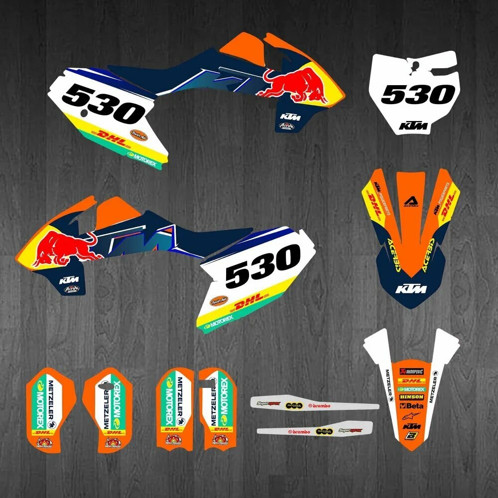 Наклейка на обтекатель мотоцикла графический фон наклейки для KTM SX65 SX65 2016 2017 2018 2019 2020 2021 2022 2023