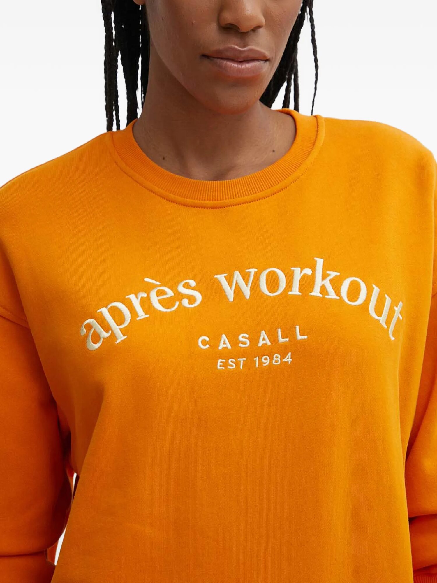 Толстовка Casall Terry Spring crew-neck sweatshirt, размер S, , orange — фото 1