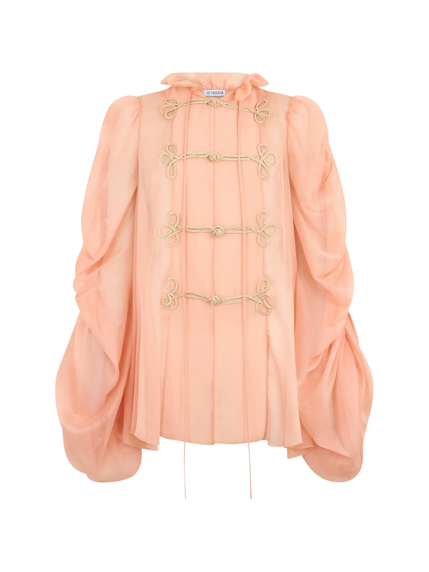 Блуза Frogging-detail ruffled-collar blouse
