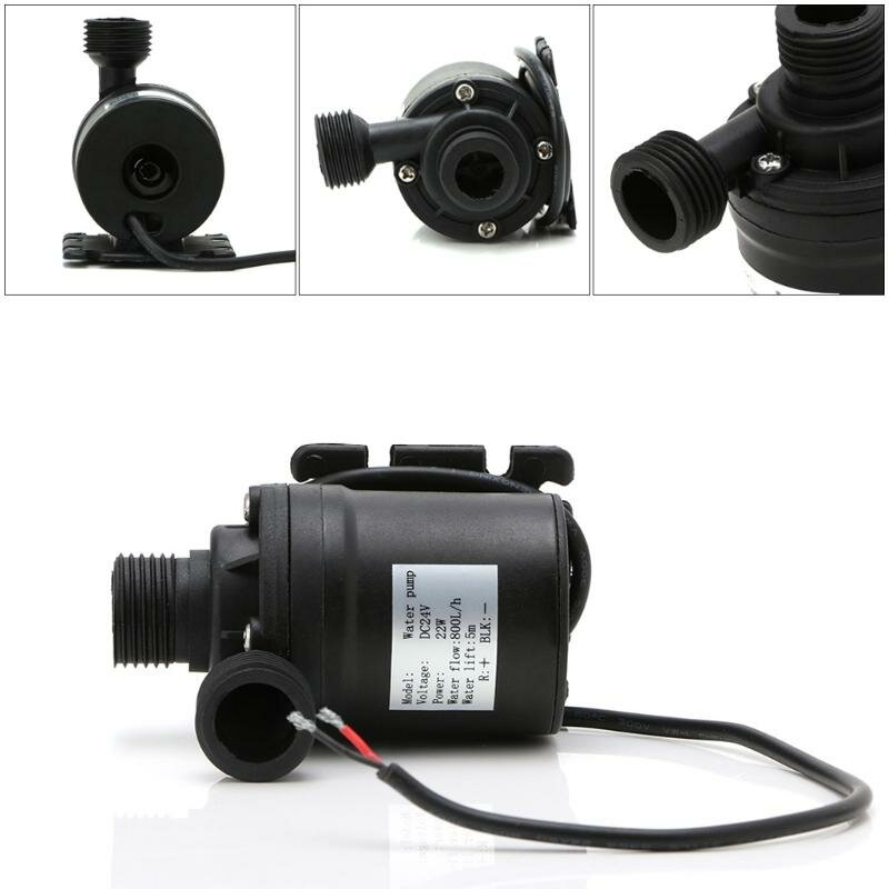 Постоянный ток, 12/24 В, циркуляционный водяной насос, 800 л/ч, 24V